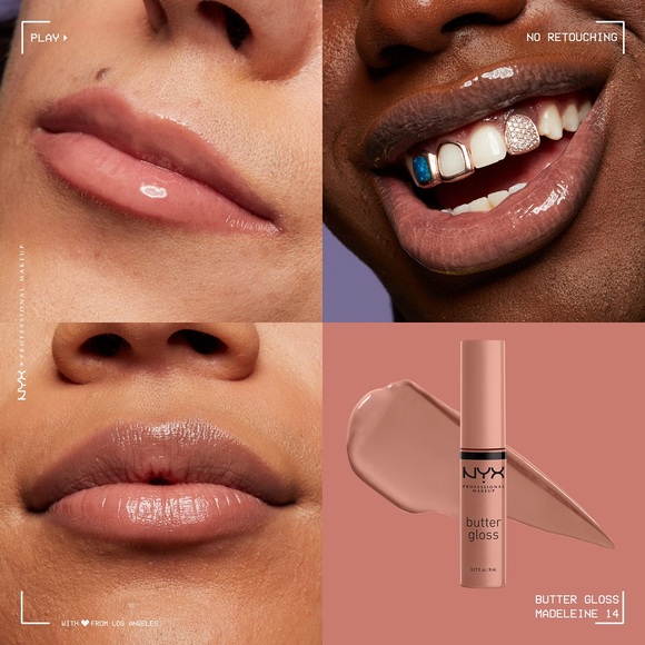 NYX | Makeup | 4 In Bundles New Nyx Butter Gloss Non Sticky Lip Gloss ...
